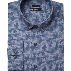 Bar III | Shirts | Bar Iiiblue Indigo Camoflauge Slimfit Shirt Large ...